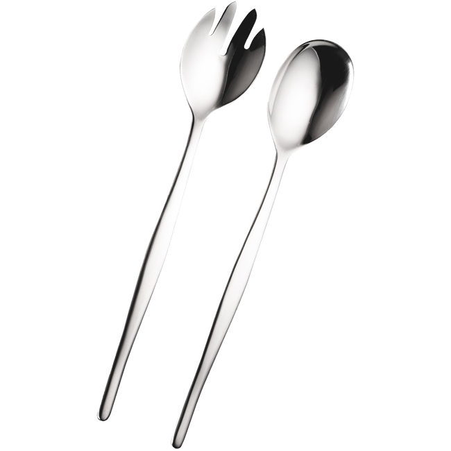 Slimline Extra Length Salad Server Set - Binuns