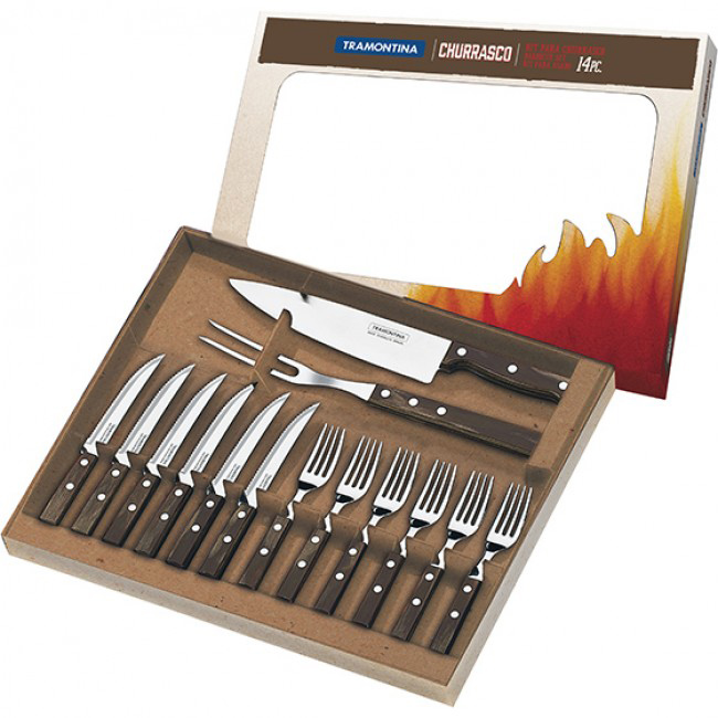 Churrasco Braai & Cutlery Set, Set Of 14 - Binuns