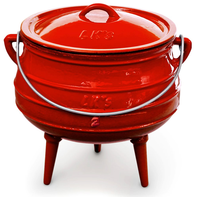 Enamelled Cast Iron Potjie Pot, Red – Binuns South Africa