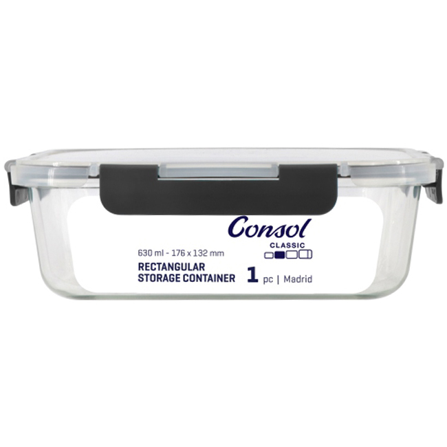Madrid Rectangular Glass Storage Container - Binuns South Africa