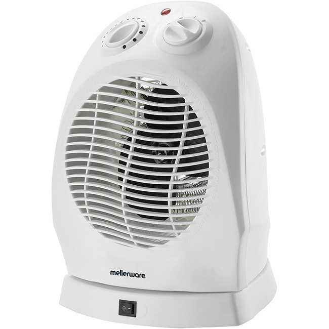 White Oscillating Fan Heater - Binuns South Africa