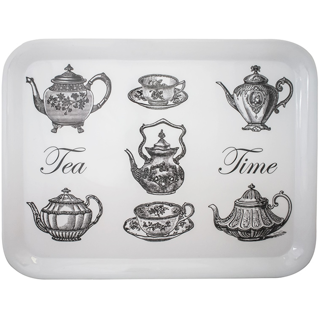 Melamine Tea Time Rectangular Tray, 43cm - Binuns