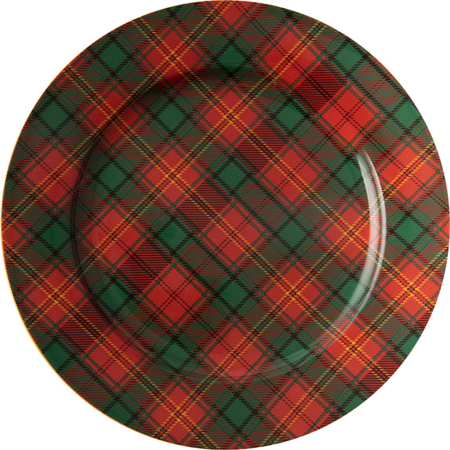 Red Tartan Dinner Plate - Binuns