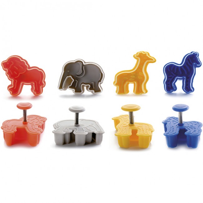 Ejector Cookie Cutter Set, 4pc, Safari - Binuns