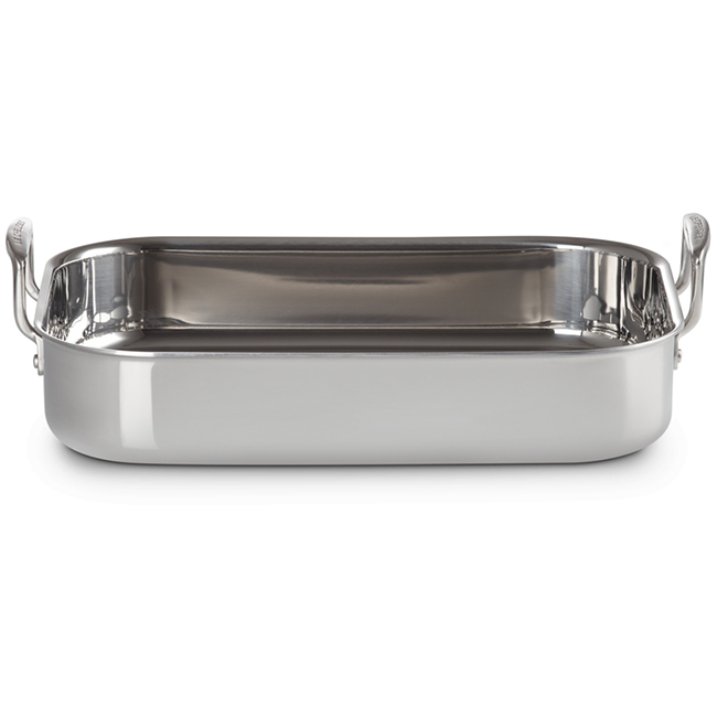3 Ply Stainless Steel Rectangular Roaster, 35cm - Binuns