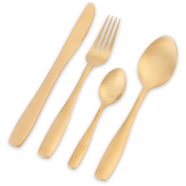 Bella Casa Matte Gold Cutlery Set, 4pc – Binuns South Africa