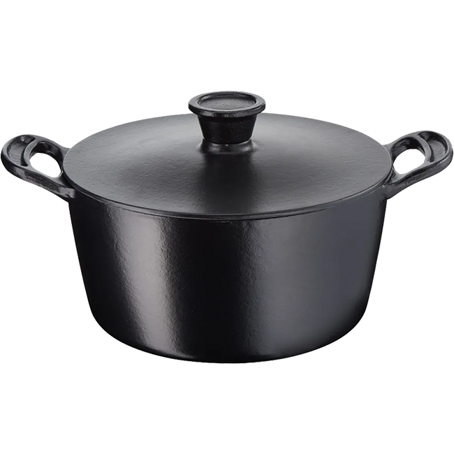 Tefal Round Cast Iron Stewpot, 24cm - Binuns South Africa