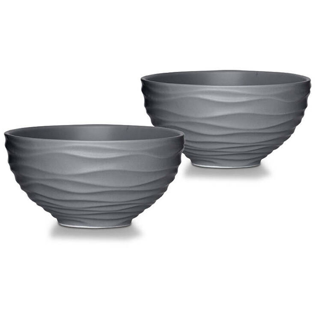 Ripple Grey Tapas Bowls, Set Of 2 - Binuns
