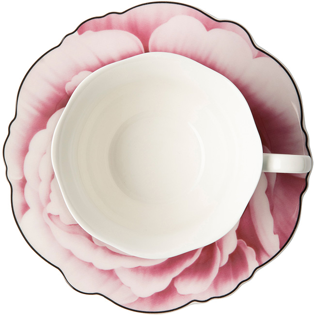 Wavy Rose Cup & Saucer, Gift Boxed - Binuns