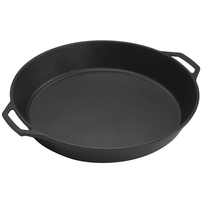 Seasoned Cast Iron Dual Handle Pan, 43cm - Binuns