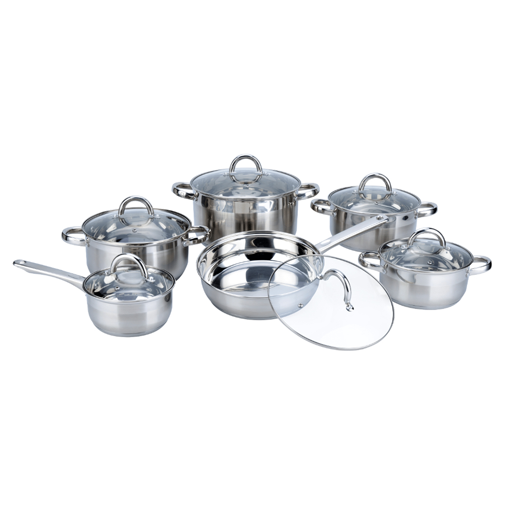 Supreme Stainless Steel Cookware Set, 12pc - Binuns South Africa