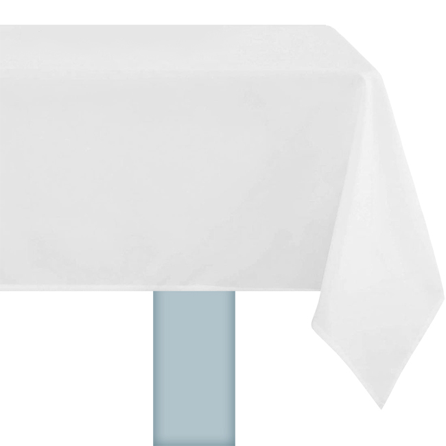 Polycotton White Rectangular Tablecloth - Binuns South Africa